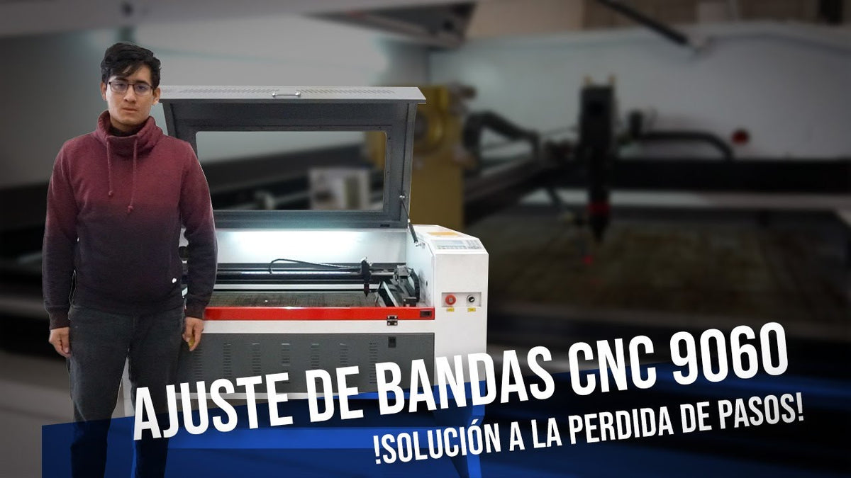 Ajuste de bandas en CNC 9060 — Tecnologias Sagaon S.A. de C.V.